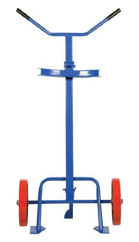 Vestil DBT-1200-P Steel Drum Truck with Y Handle, Poly-On-Steel Wheels, 800 lbs Load Capacity, 60" Length X 29" Width