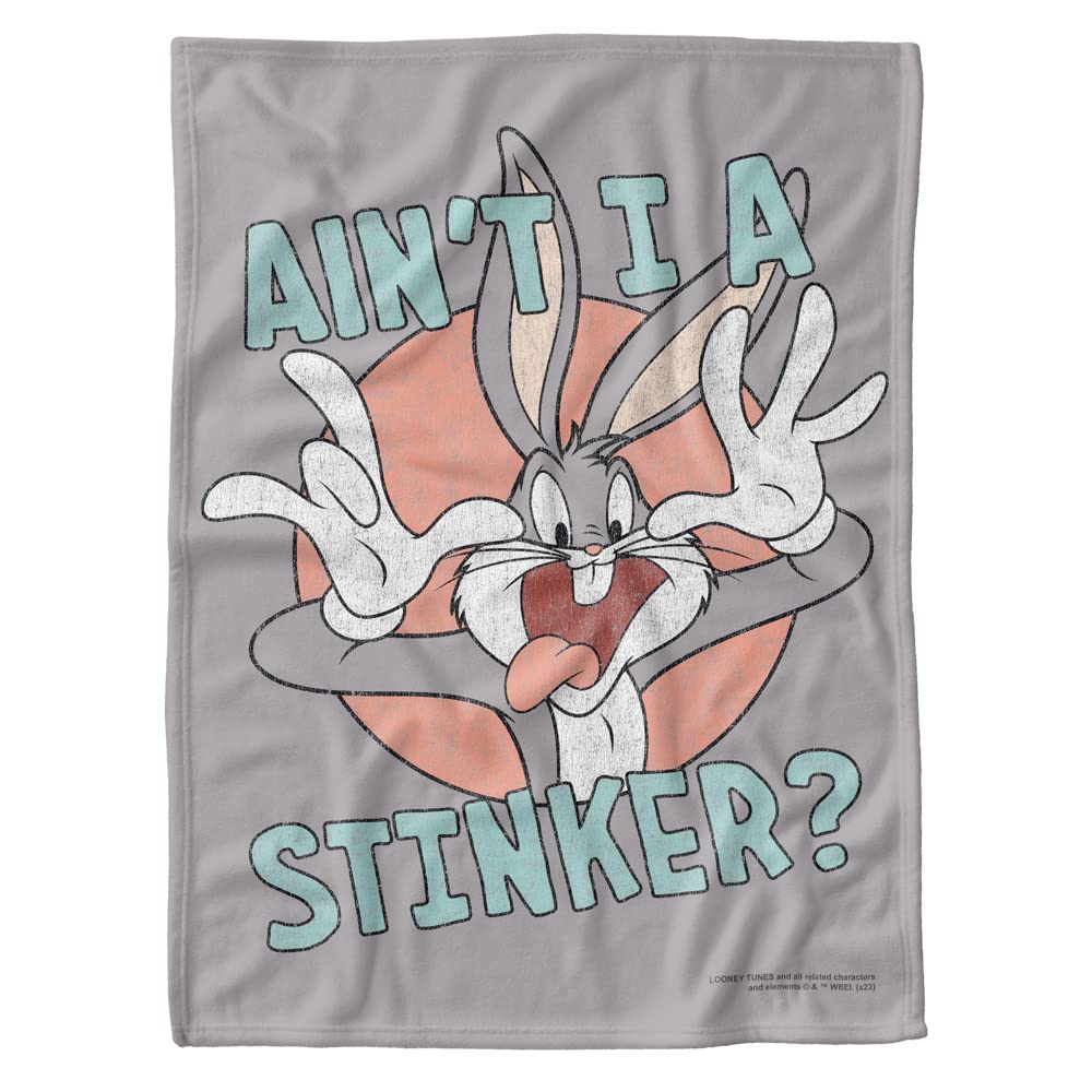 LOGOVISION Looney Tunes Lightweight Baby Blanket, 30"X40", Aint I A Stinker Unisex for Infants Girls & Boys