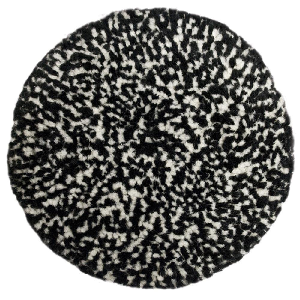 Presta Black and White Wool Compounding Pad - 9” Single Sided Hook and Loop / Heavy Cut / Removes All Grits of Sanding Scratches (890146)