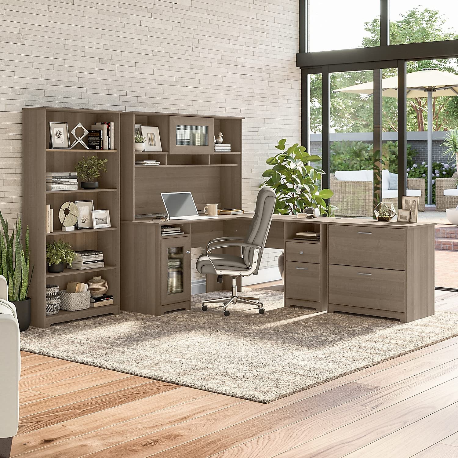 Bush WC31280 Cabot 2-Drawer Lateral File Cabinet, Letter/Legal, Ash Gray, 31-Inch