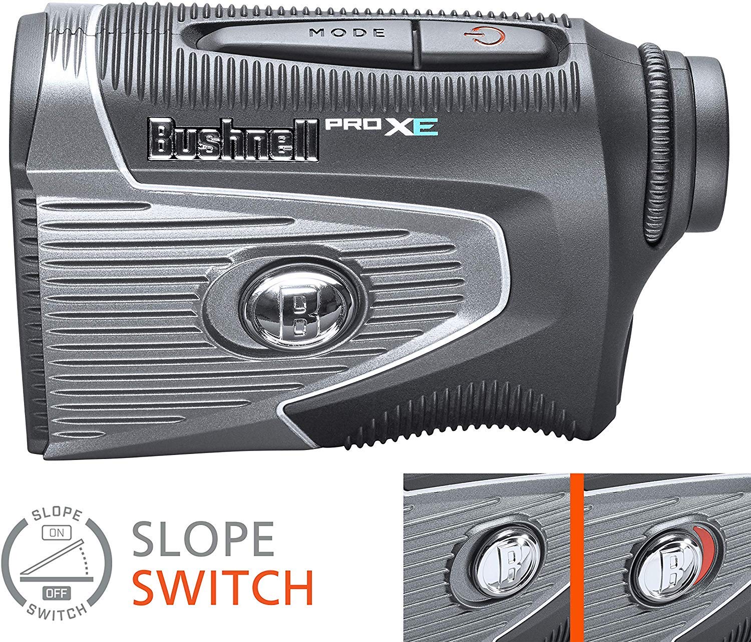 Bushnell PRO XE Advanced Laser Golf Rangefinder with Included Carrying Case, Carabiner, Lens Cloth, and Selected Wearable4U Golf Tool Bundle