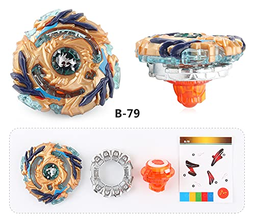 CEKToys Bey Battle Battling Tops Burst Gyro Evolution Attack Set with 4D Launcher Grip Starter and Stadium(4 in 1) (Gold)