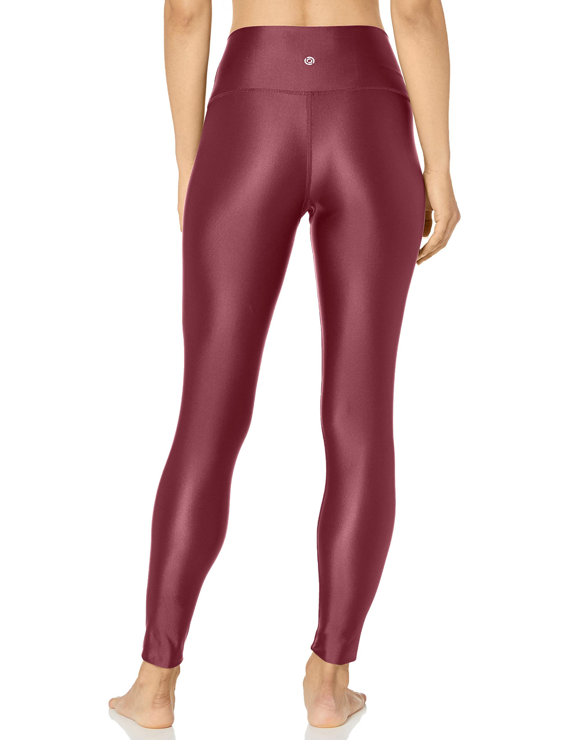 Core 10 Women's Standard Icon Series Liquid Shine High Waist Yoga Legging – 27 Merlot, X-Large