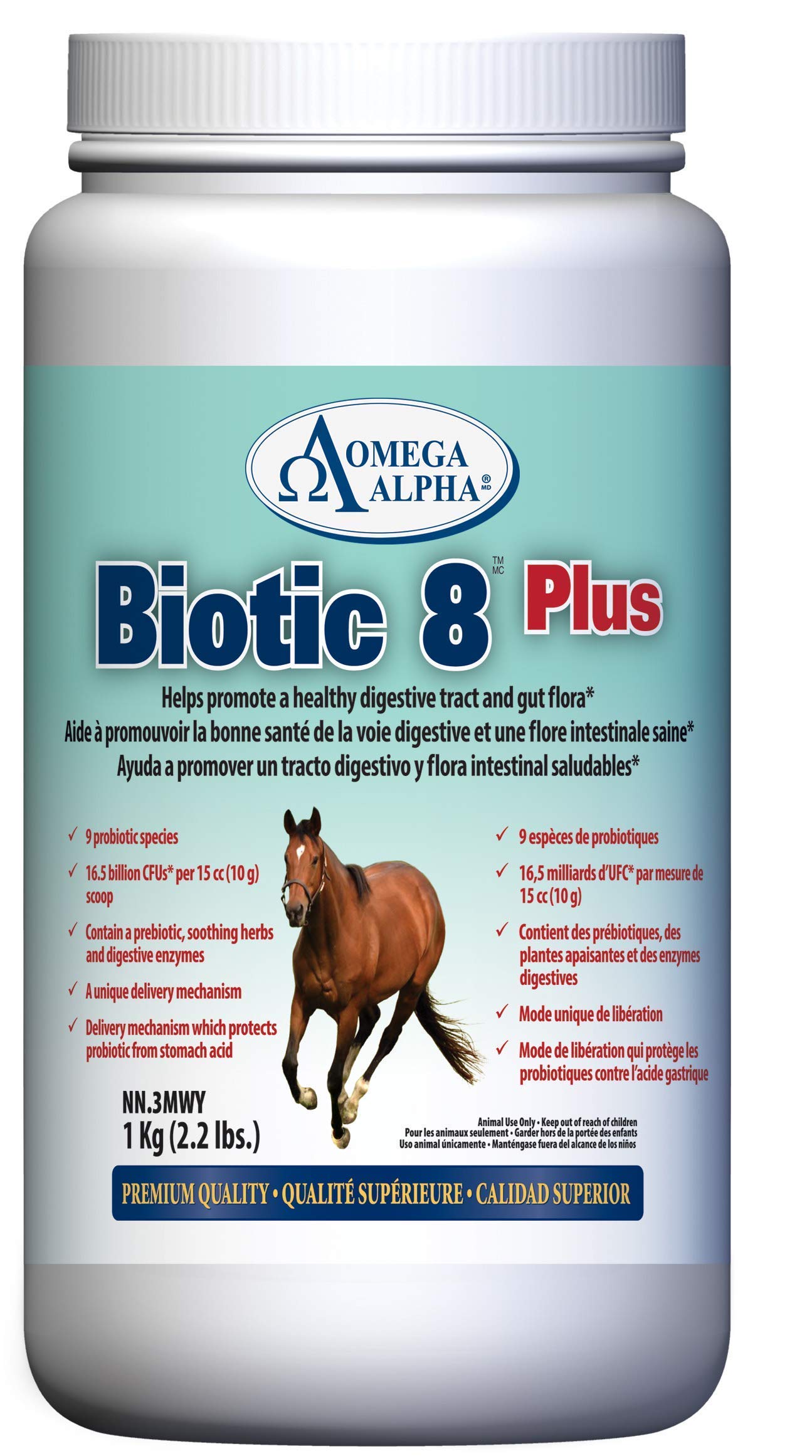 Omega Alpha Biotic 8 2.2lbs for horses