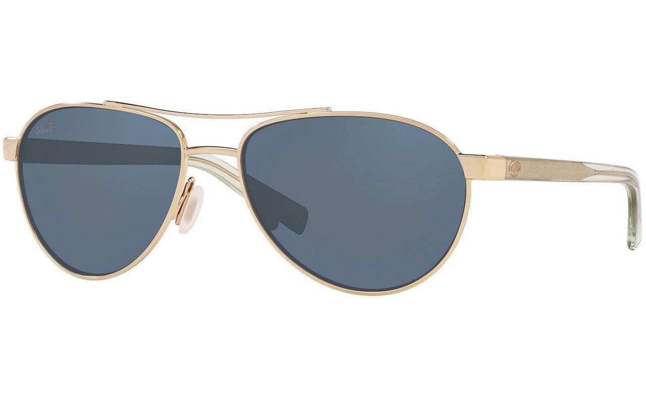 Costa Del Mar Mens Fernandina Aviator Sunglasses, Shiny Gold/Copper Silver Mirrored Polarized-580P, 57 mm
