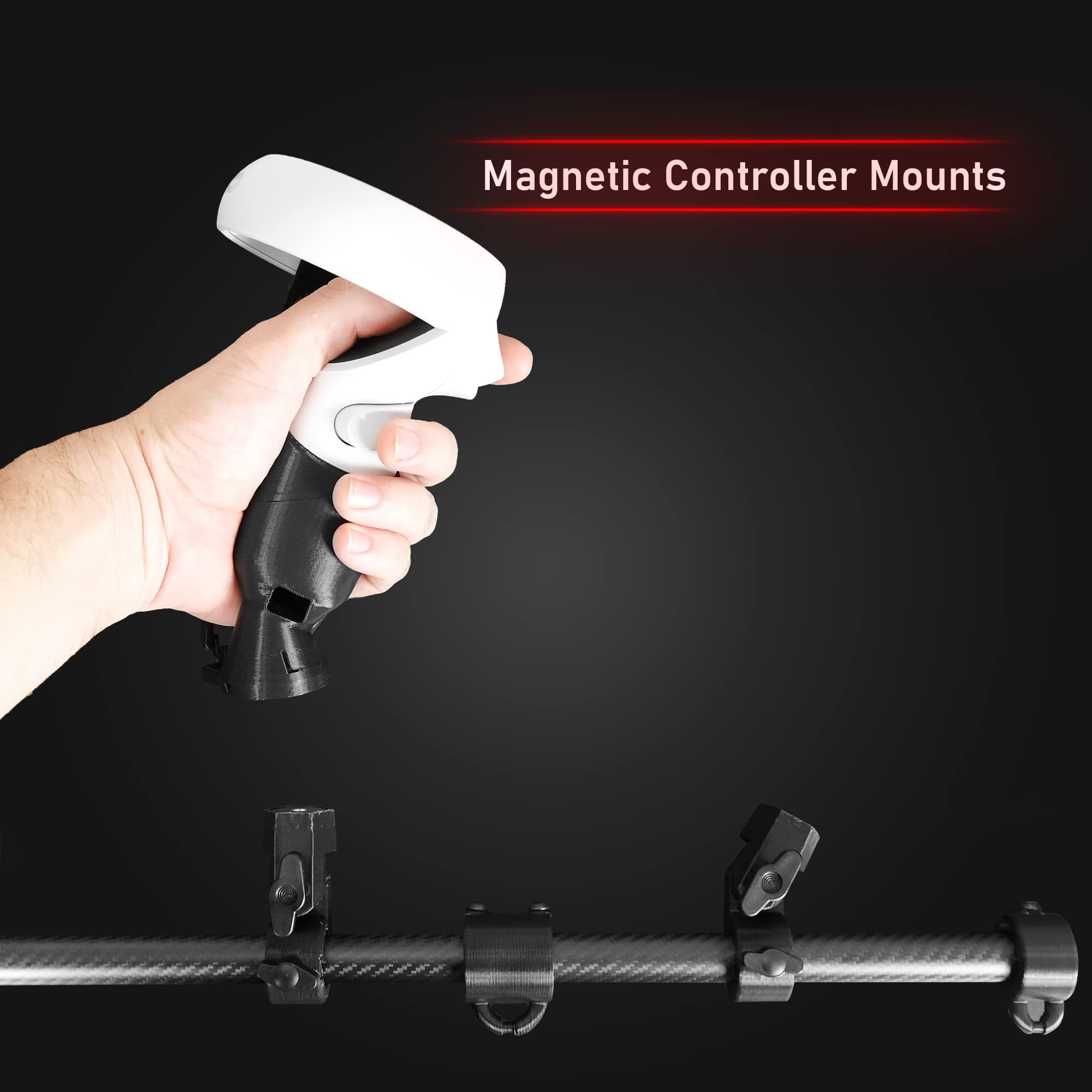 DeadEyeVR Annihilator 2 - VR Magnetic Carbon Fiber Rifle Adapter Stock Controller Attachment Accessory for Virtual Reality (Quest / G2)