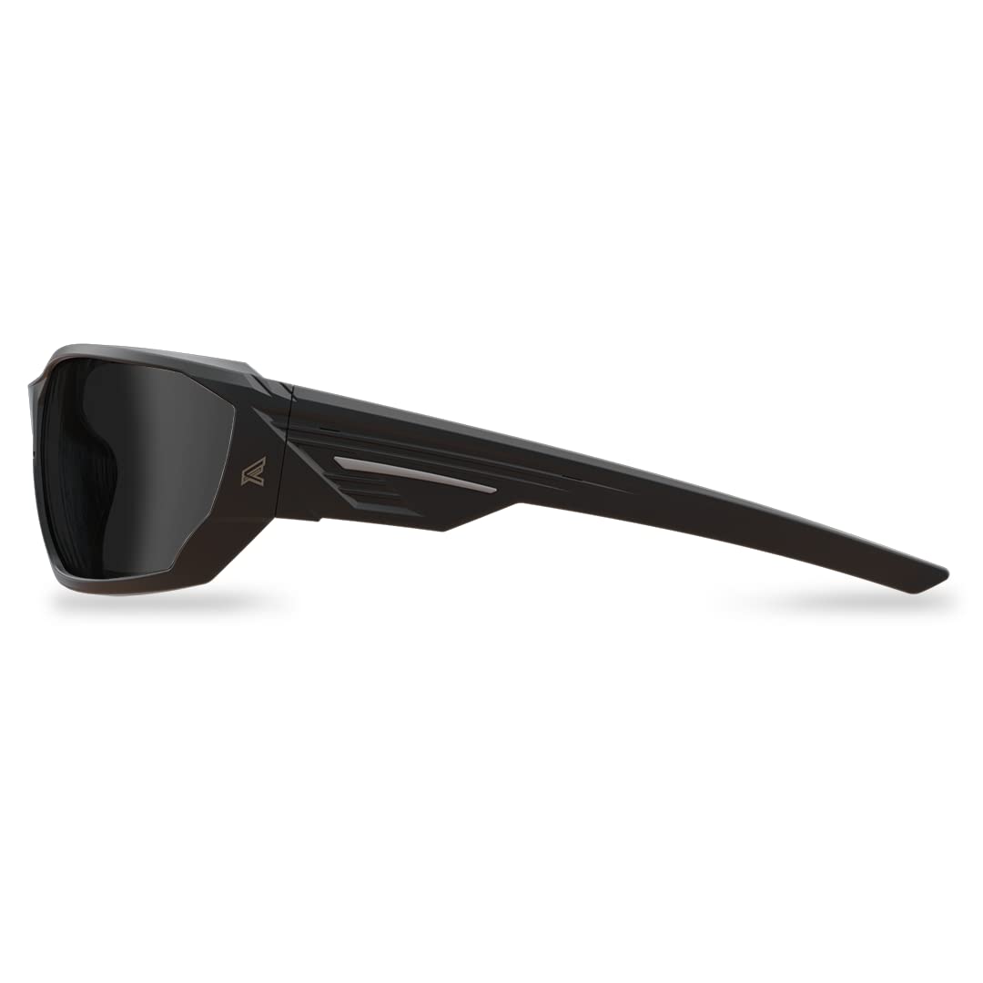 EDGE XD416VS Dawson Wrap-Around Anti-Fog/Vapor Shield Safety Glasses, Anti-Scratch, Non-Slip, UV 400, Military Grade, ANSI/ISEA & MCEPS Compliant, 5.04" Wide, Matte Black Frame/Smoke Lens