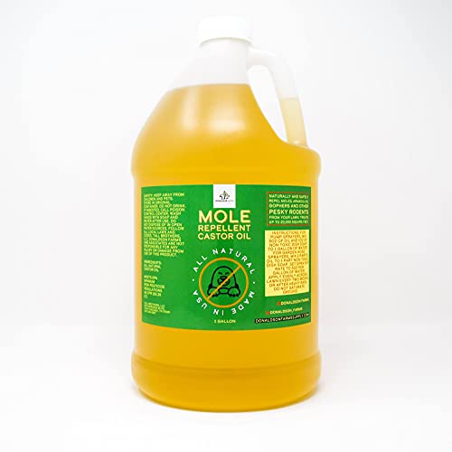 Donaldson Farms Mole Repellent Castor Oil Concentrate - Covers 20,000 Square Feet - 1 Gallon - Mole Repellent for Lawns