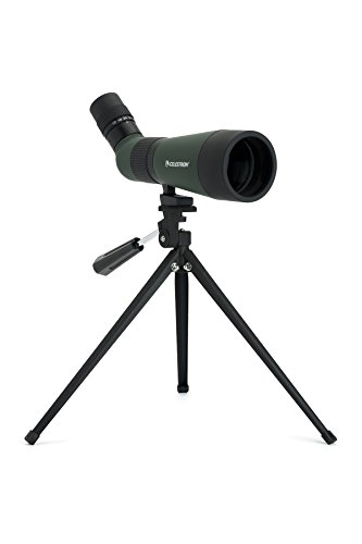 Celestron – LandScout 60mm Angled Spotting Scope – Fully Coated Optics – 12–36x Zoom Eyepiece – Rubber Armored – Tabletop Tripod