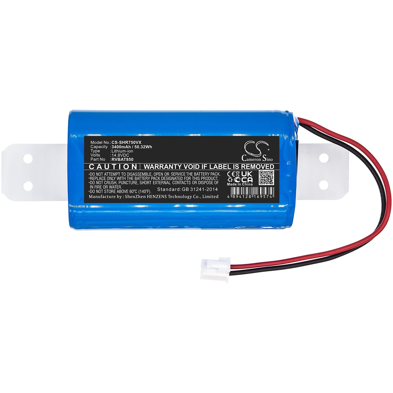 Zenander 14.8V RVBAT850A RVBAT850 Battery Replacement for Shark ION Robot Vacuum Cleaning Syst ION Robot Vacuum R71
