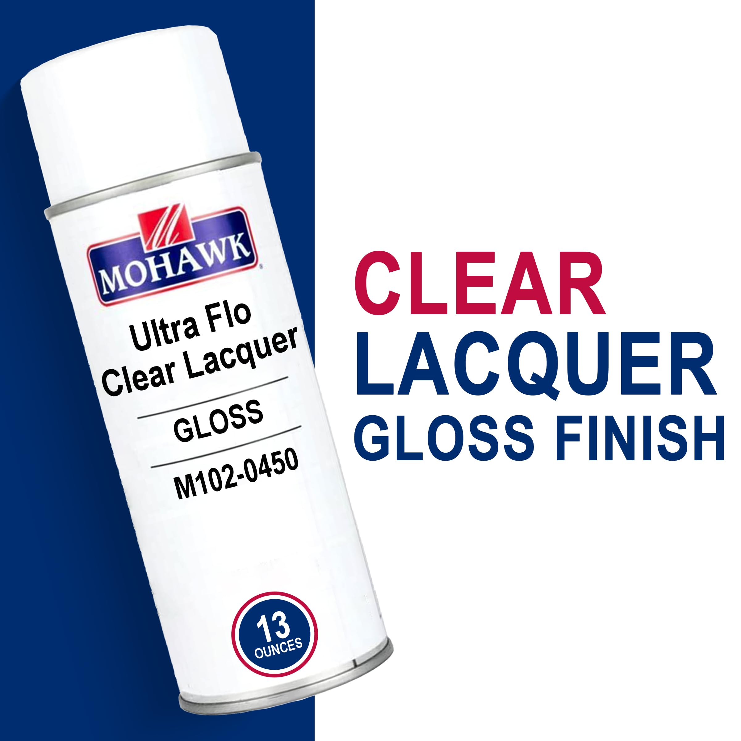 Mohawk Finishing Products Ultra-Flo Clear Lacquer, Clear Gloss Finish, M102-0450, 13 oz