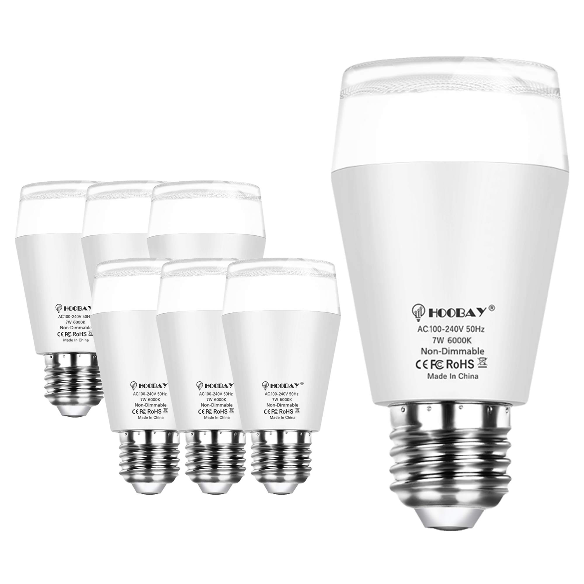 Blue Light Blocking Bulb, Daylight Led Light Bulbs 75 Watt Equivalent, 7w Bathroom Led Lightbulbs, Energy Saver Light Bulbs No Flicker, Blue Light Free, No Glare, Standard Base E26(Cool White 6000k)