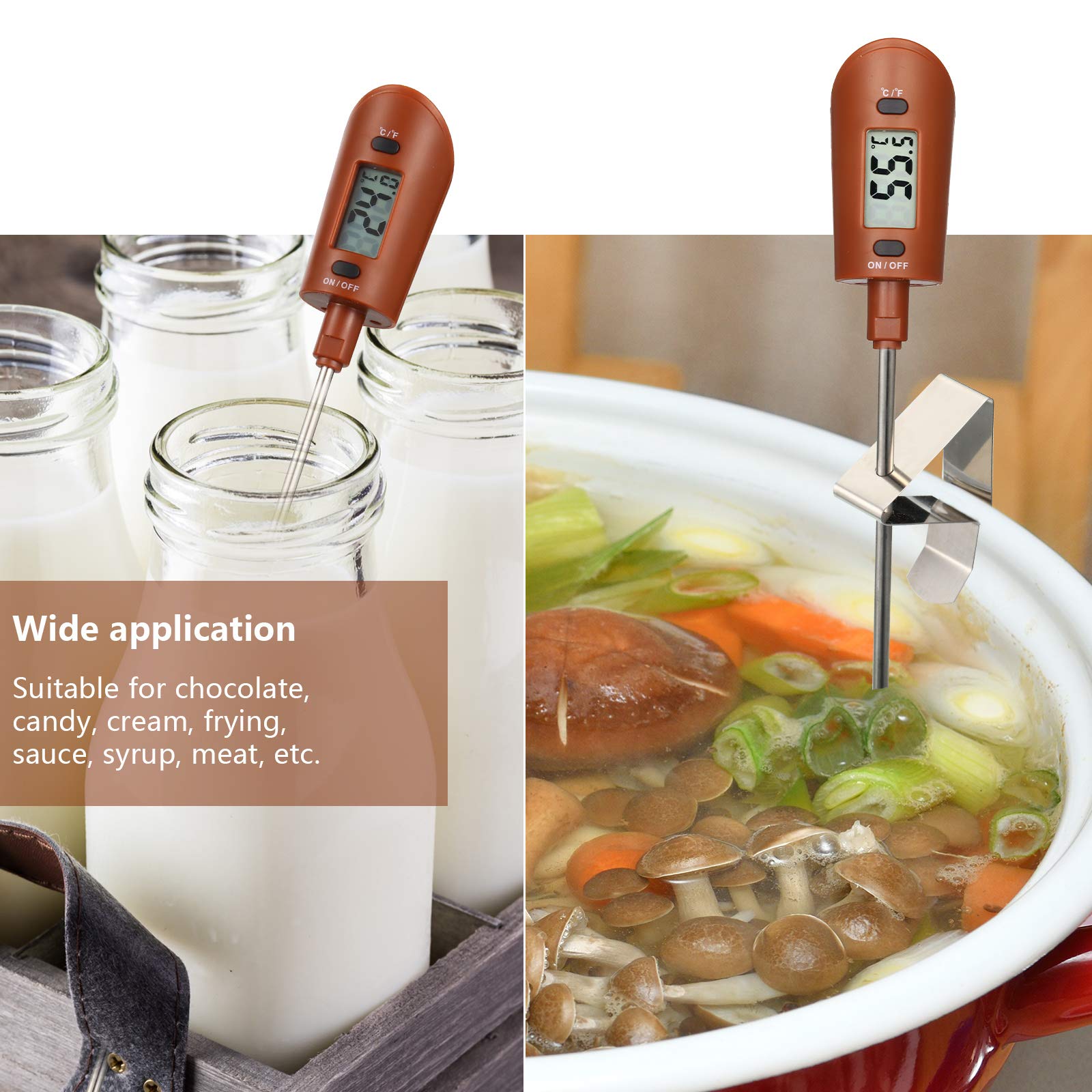 Digital Candy Thermometer Deep Frying Immediate Read Temperature Reader Digital Spatula Thermometer Durable and Stirrer for Kitchen Cooking, Candy, Chocolate, Baking BBQ, Sauce