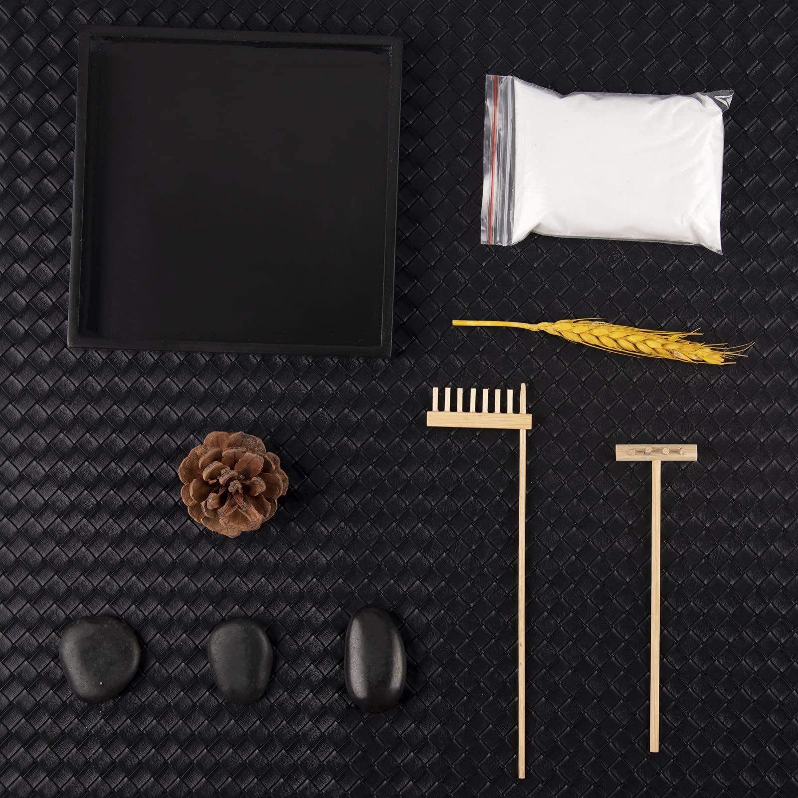 ZenChina Desktop Zen Garden Kit Meditation Decor Japanese Mini Zen Sand Garden