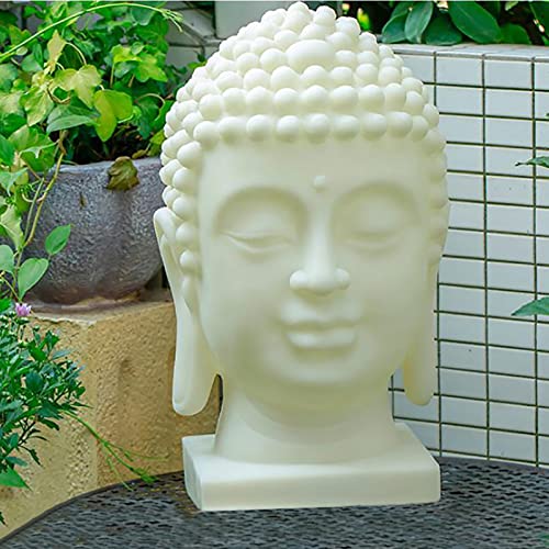 zenggp Buddha Head Solar Garden Lights Up Warm Light Zen Garden Buddha Patio Outdoor Decor Lighting