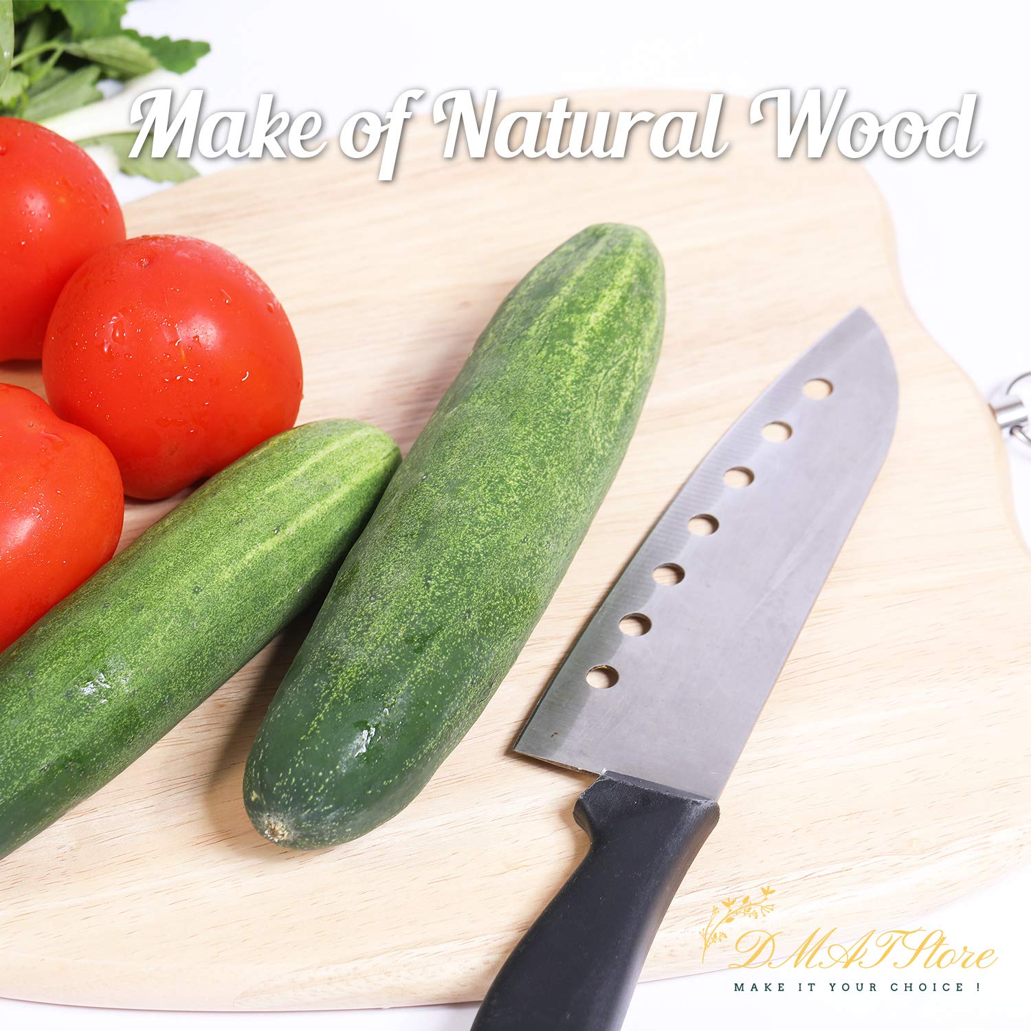 DMATStore CUTE DESIGN WOODEN CUTTING BOARDS for KITCHEN KNIFE FRIENDLY EASY to CLEAN WOODEN CHOPPING BOARDS BREAD BOARDS FOR KITCHEN CUTTING BOARD LARGE (BELL PEPPER)