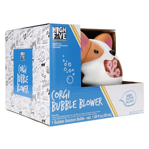 Corgi Bubble Blower - Bubble Machine with Bubble Solution Included + 01 Bottle 24 Oz Bubble Solution