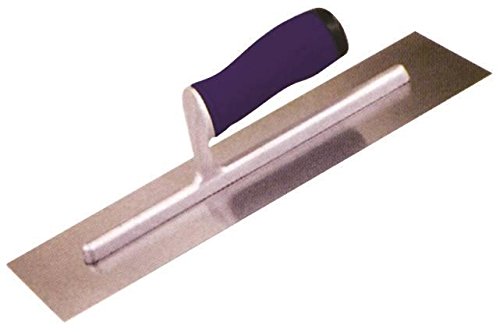 Edward Tools Finishing Trowel for Cement and Concrete 12” x 4” - Tempered Carbon Steel - Lightweight alloy mounting - Ergonomic soft rubber handle for less fatigue - Lifetime warranty