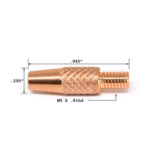 CHOWEL A2, 20 ea, 0.030β Replacement MIG contact tips, Miller style, 186419, compatible with Miller welder, Spoolmate 100, 200, 3035, 185 and Hobart DP-3035, SpoolRunner 100
