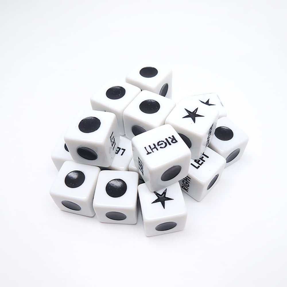 zeyce Left Right Center Dice Game Set with 3 Dices + 36 Chips