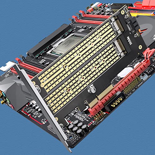 DIKACA Computer Adapter X for Dual-Bay B- I- and -Slot Express Hard Dual- Ssd Drive E I M-Key I-e Slot Bay Converter Ie State Adapter B-Key M M- Motherboard to Key Hard Drive Ssd Hard Drive Ssd