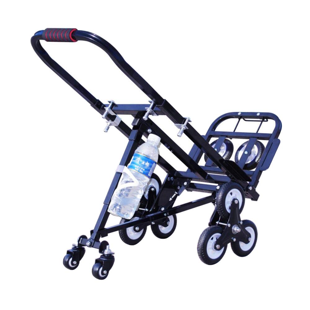 INTSUPERMAI Foldable Portable Stair Climbing Hand Truck Luggage Cart Climbing Dolly,Rubber Mute Wheel,Adjustable Handle Length 420LBS Capacity Handcart Luggage Cart