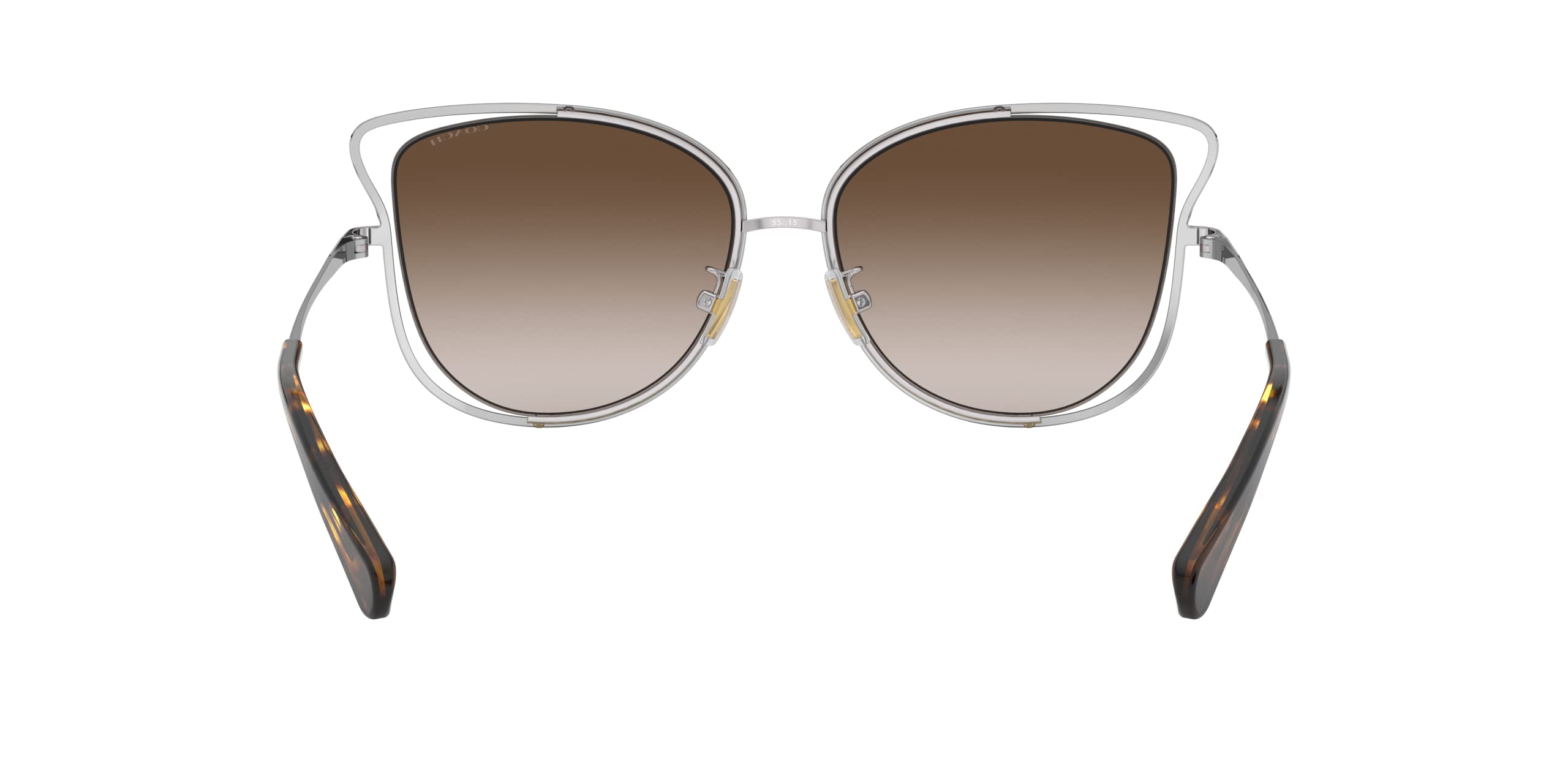 Coach HC7106 L1108 Square Sunglasses 55 mm Shiny Brown/Silver/Light One Size