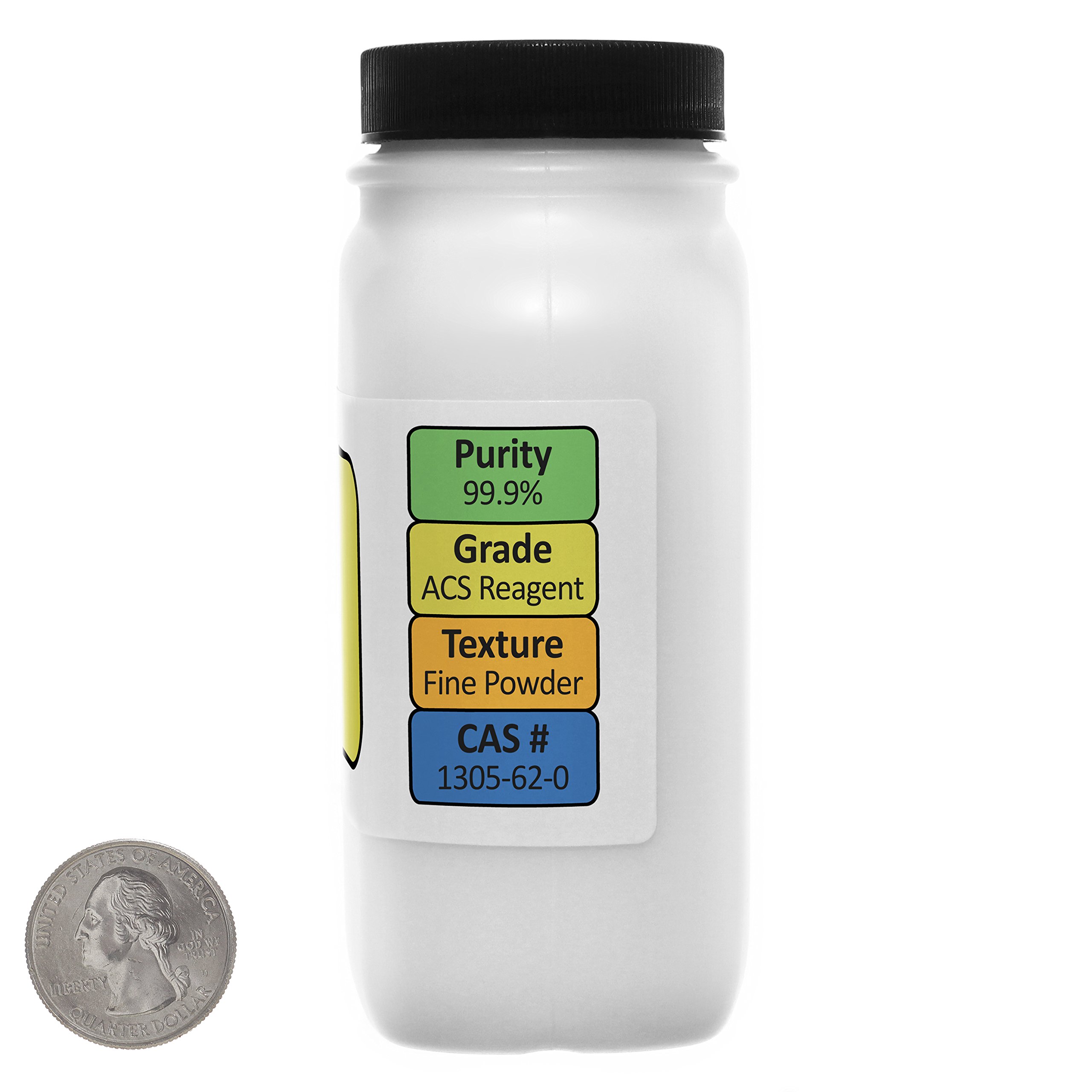 Calcium Hydroxide [Ca(OH)2] 99.9% ACS Grade Powder 4 Oz in a Space-Saver Bottle