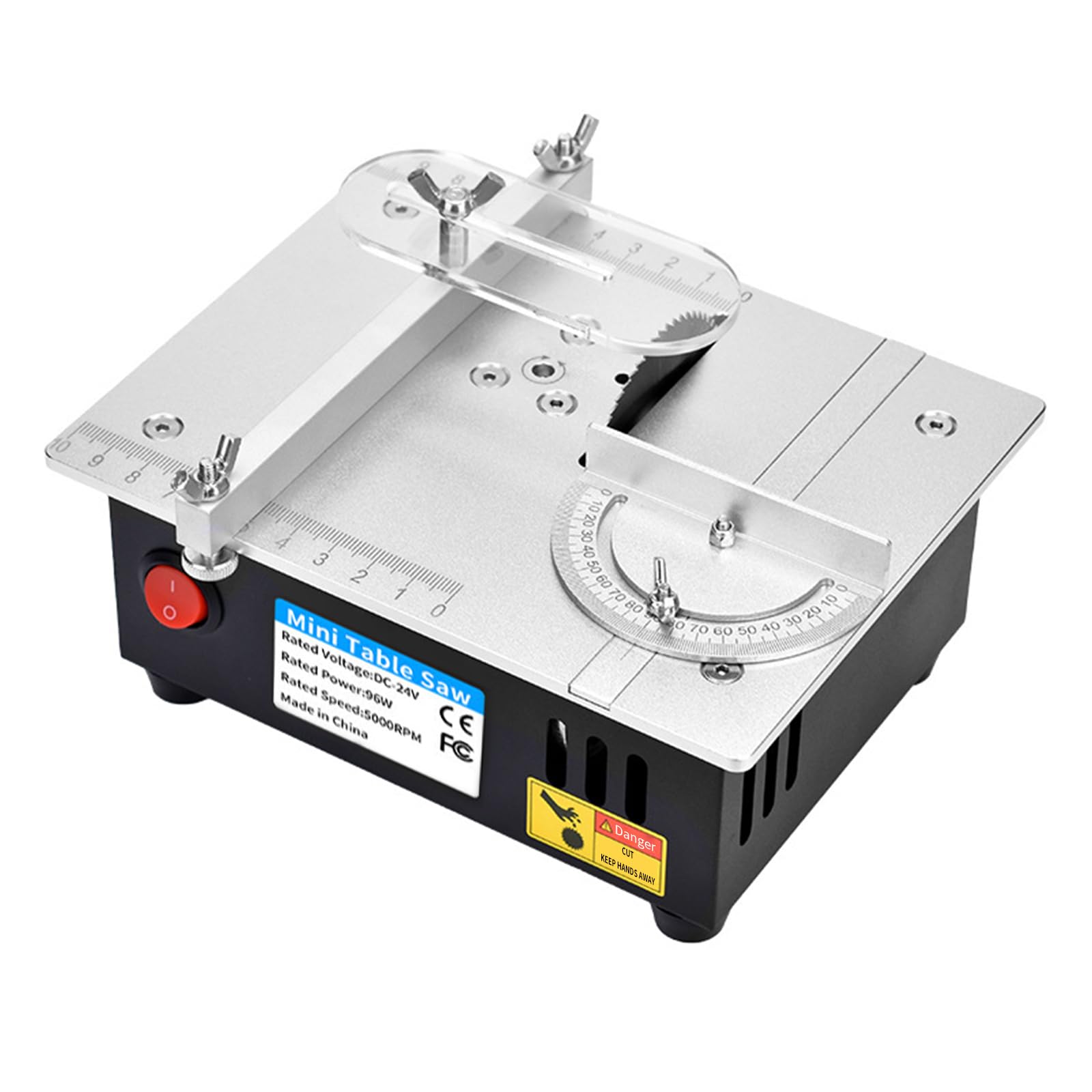 DEWIN Mini Table Saw for Crafts S3 Portable Precision Table Saw,96W mini Desktop Electric Saw 7 Speed Adjustable,DIY Model Crafts Cutting Tool for Wood Plastic Acrylic Cutting