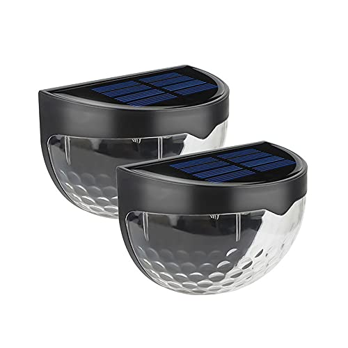 ZHUANYIYI 2 Pieces, Solar Step Lights, Courtyard Fence Stairs Landscape Lights, Home Garden Decoration Pavement Waterproof Lights, Light and Shadow Night Lights