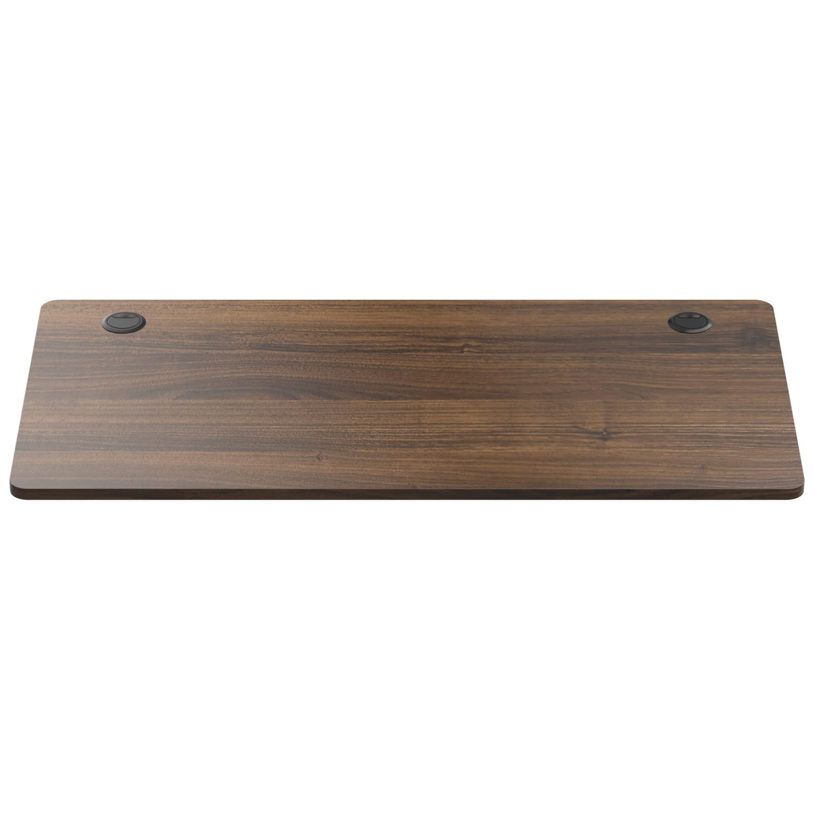 COSTWAY 48 x 24 Inch Universal Table Top, Solid One-piece Wooden Desktop w/Cable Holes, Office Relevance Tabletop for Standard & Sit-to-stand Home Office Desk Frames, Easy Assembly (Walnut)