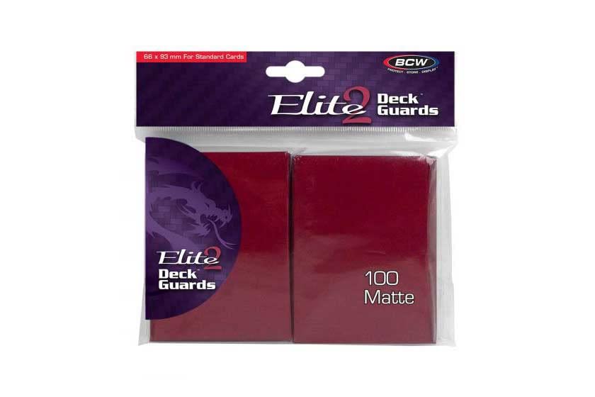 Deck Guard - Elite 2 - Anti Glare Card Sleeves (Red)
