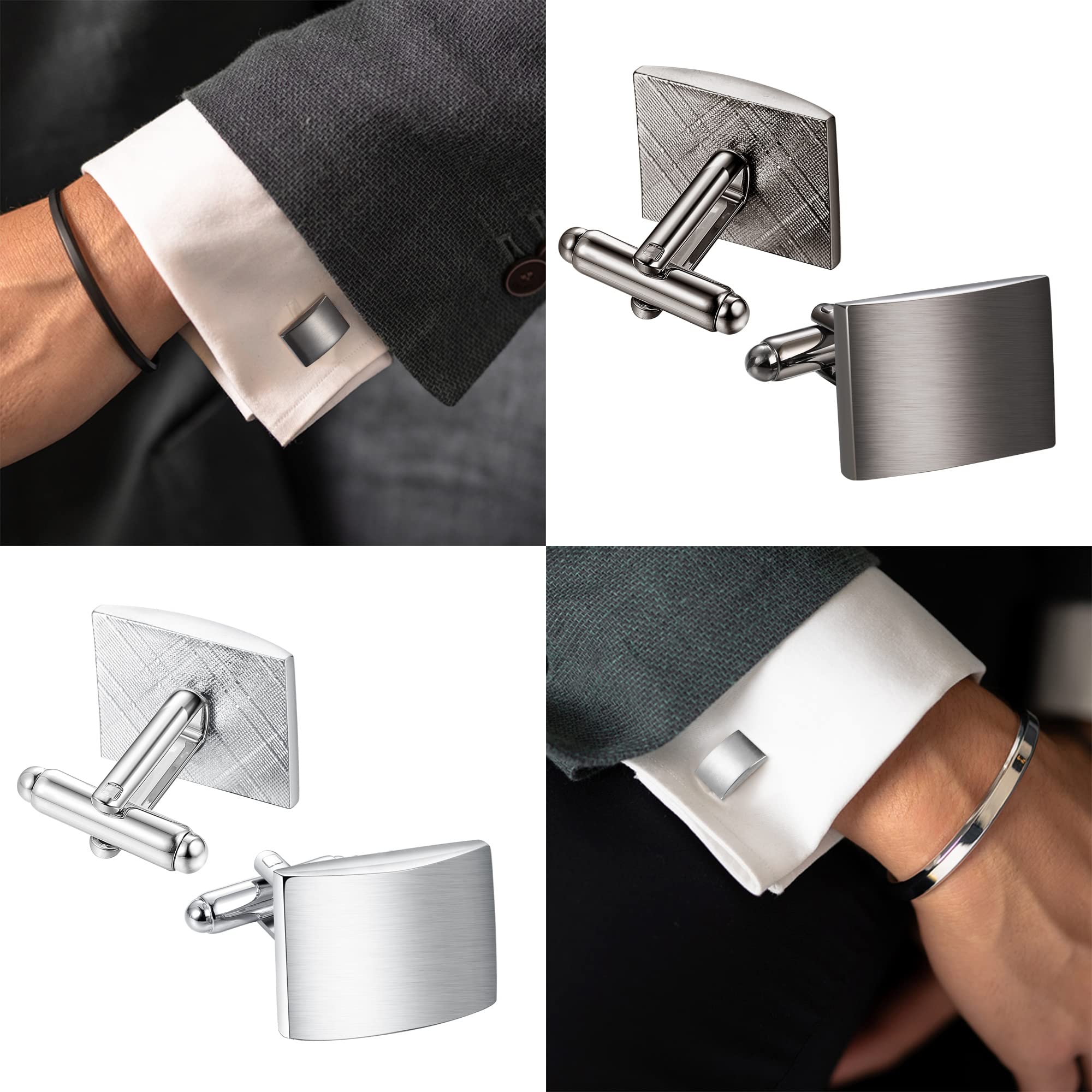 CASSIECA 4-6 Pairs Classic Cufflinks for Men Unique Wedding Business Tuxedo Shirt Cuff links Set