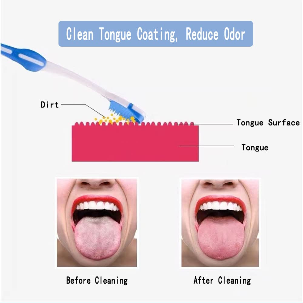 PIVHWIR 4-Pack Tongue Scrapers, Tounge Scraper Cleaner Keep Fresher Breath, Tongue Cleaner Brush for Adults Kid Helps Fight Bad Breath(Random Color)