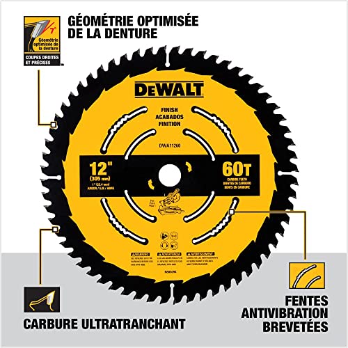 DEWALT 12 in. 60T Finish Saw Blade (DWA11260)