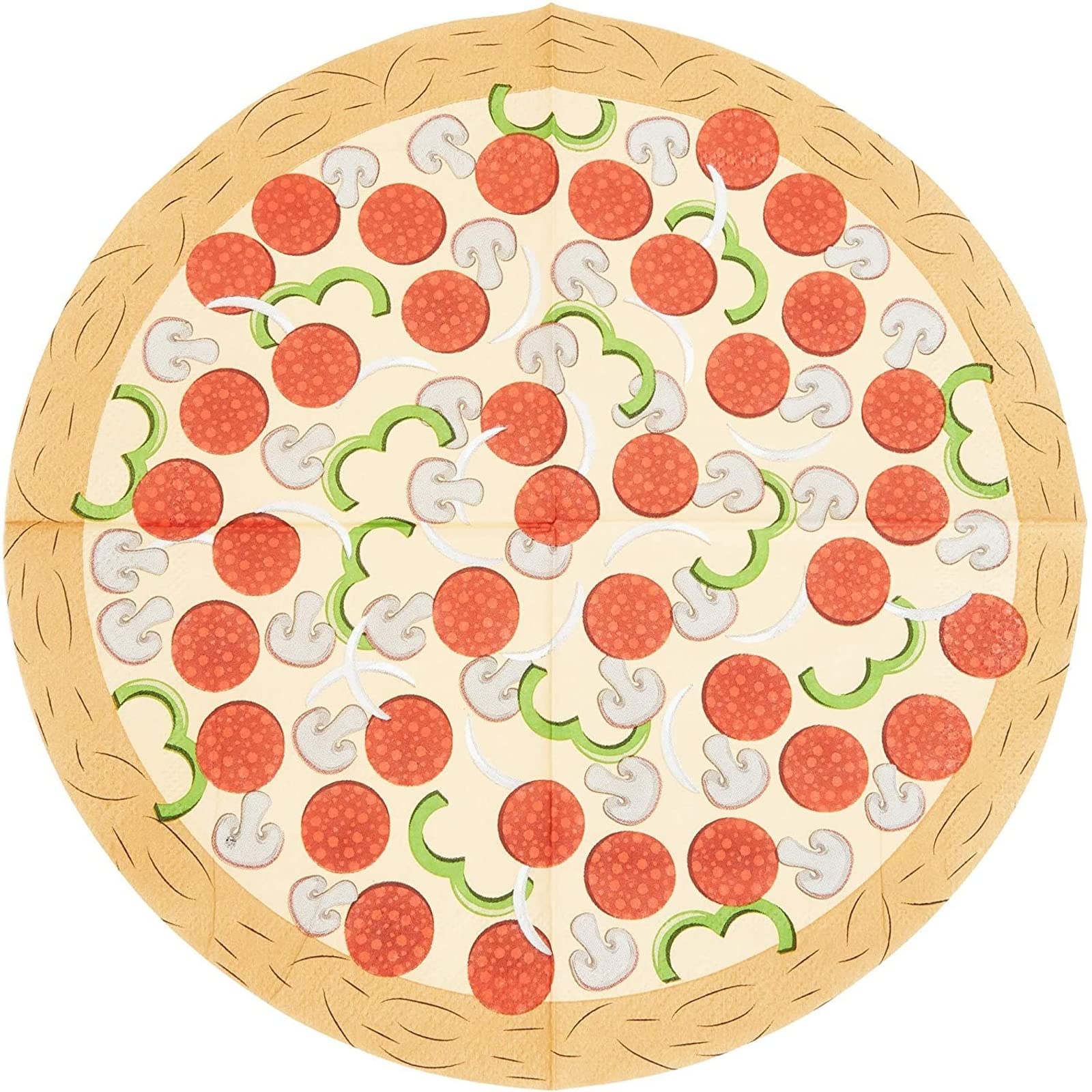 BLUE PANDA Pizza Party Supplies Kit, Includes Plates, Napkins and Cups (Serves 24 Guests)