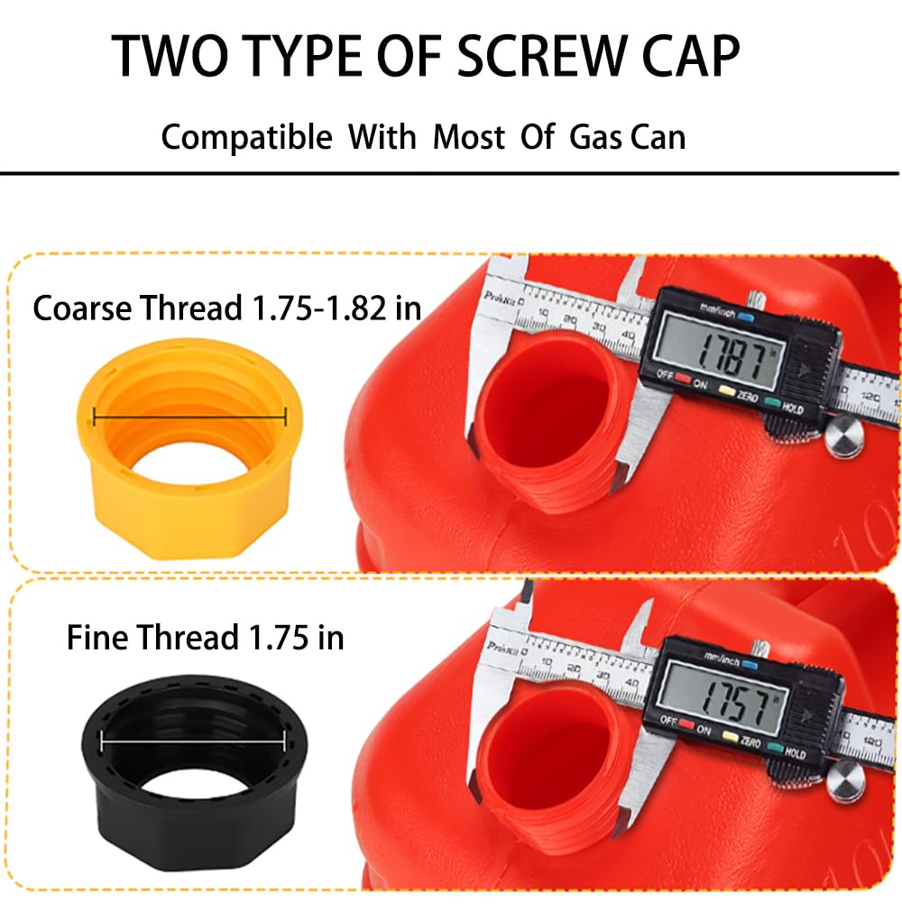 Gas Can Spout Replacement Universal Kit Leakproof Angle Nozzles Gasket Filter Screen Vent Cap Drill Bit for Old Style Gas Can Compatible with Midwest Blitz Gott Rubbermaind Essence Scepter Pack of 3
