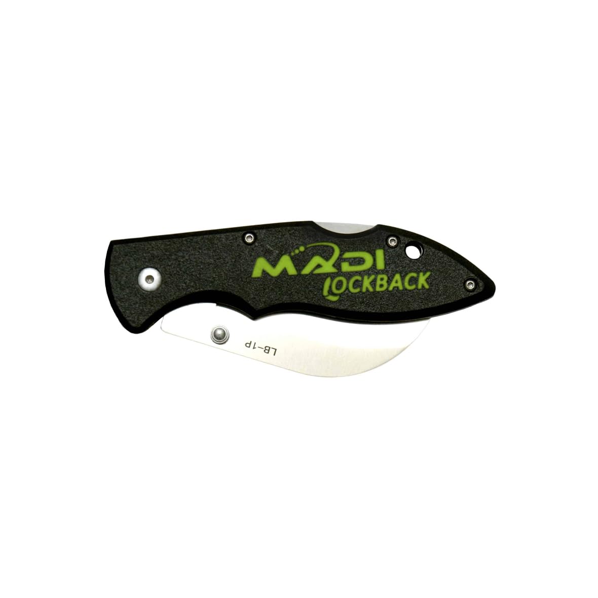 MADI Innovative Lineman Tools LB-1P Lockback Pointed Tip Knife | One-Handed Opening with Lockback Closing | Reversible Belt Clip