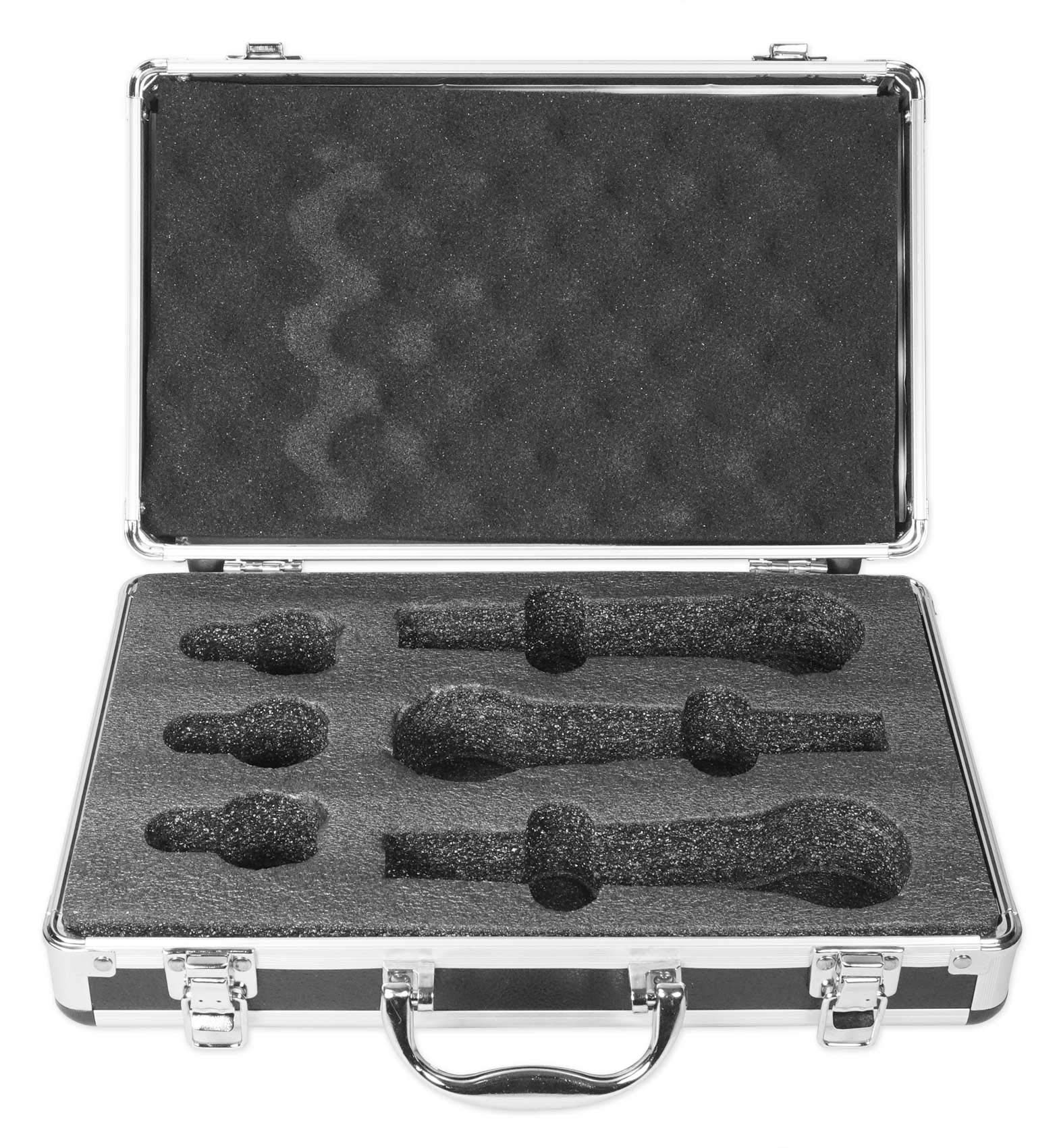 Rockville RMC-3PK 3 Pack Metal Wired Vocal/Instrument/DJ Microphones+Metal Case, Black
