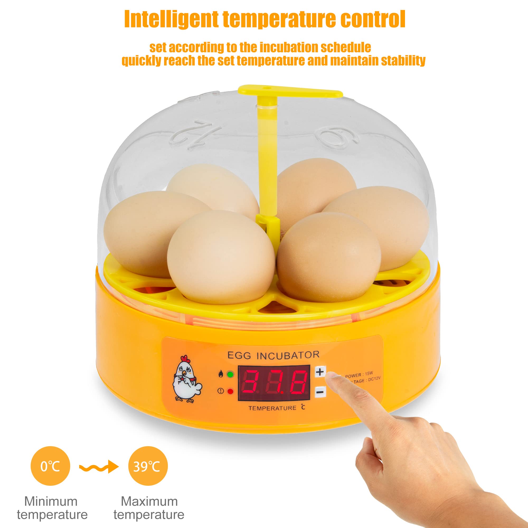 Eggs Incubators for Hatching Eggs,Automatic Egg Turner, Temperature Humidity Control,Egg Incubator Clear View,Egg Candler,Poultry Egg Incubator for Hatching Chicken Eggs, Quail Eggs, Duck Eggs, Turkey