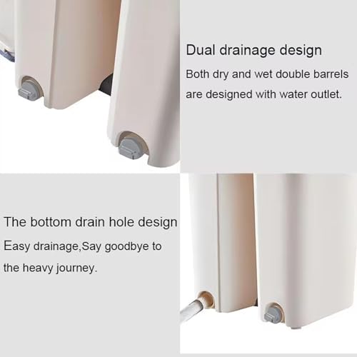 Flat Floor Cleaning Mop | Flat Squeeze Mop and Bucket | Multifunctional Flat Mop and Bucket with Wringer Set for Home, Professional Floor, Wall Mop Cleaner with Ergonomic Handle
