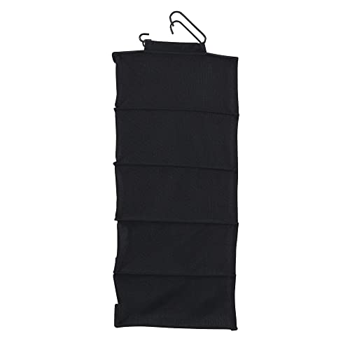 Household Essentials 10 Pocket Closet Hooks Hanging Shoe Organizer, Black