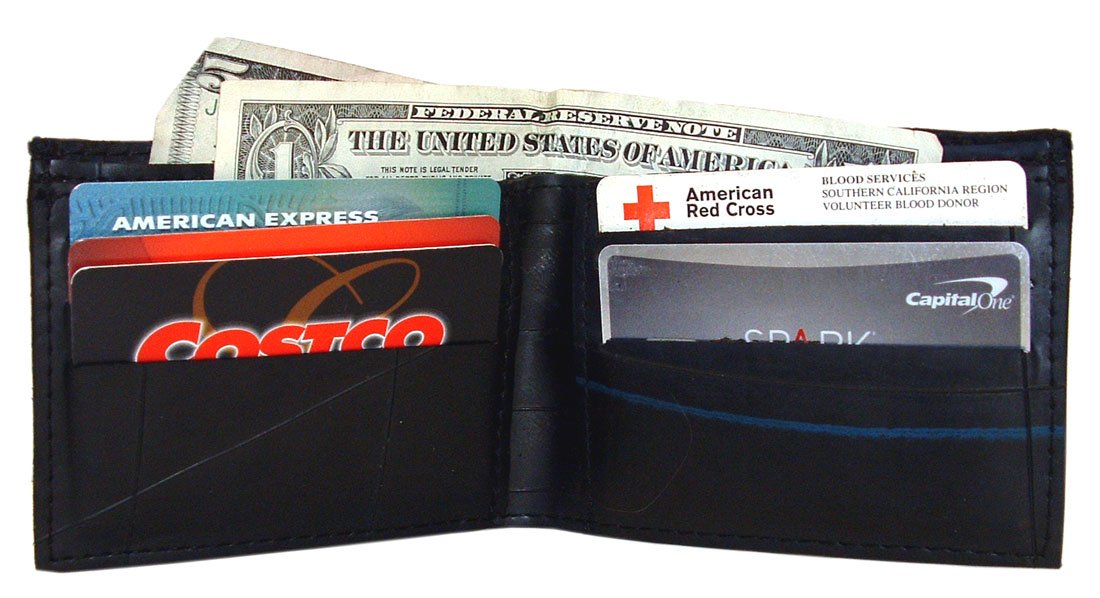 Recycled Rubber Tire Wallet with Logo - Fair Trade.