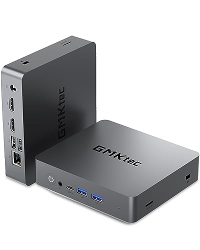 GMKtec Mini Gaming PC AMD Ryzen 5 5600U(6C/12T, 4.2 GHz), Mini Gaming Computer 16GB DDR4 512GB M.2 SSD Windows 11 Pro Desktop Computer, Mini Computers 4K Triple Displays BT5.2/WiFi 6 2.5G Ethernet