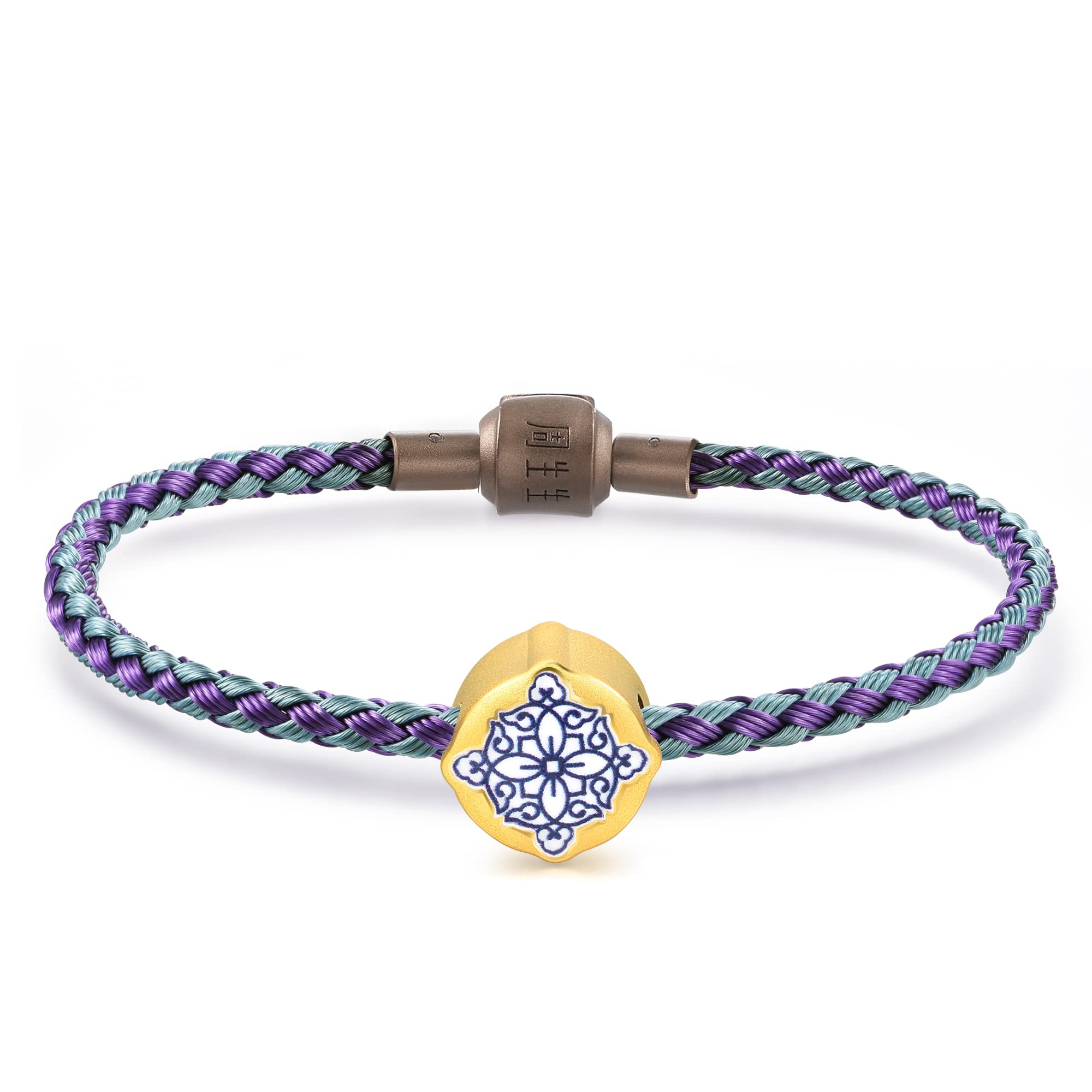 CHOW SANG SANG 999 24K Solid Gold Ruyi Charm Blessing Bracelet for Women 91746C