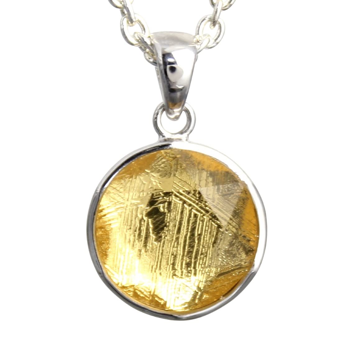 COSUMOSU Meteorite Hexagram star 925 Sterling Silver pendant, Gold