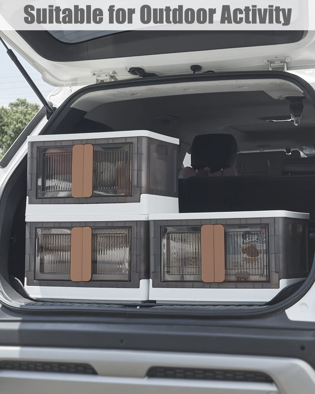 Closet Organizers and Storage 8.4Gal, Storage Bins with Lids and Wheels, Folding Trunk Organizer with Lid and Lashing Buckles, Storage Containers Organizer for Bedroom Living Room Study Office (3Pack）