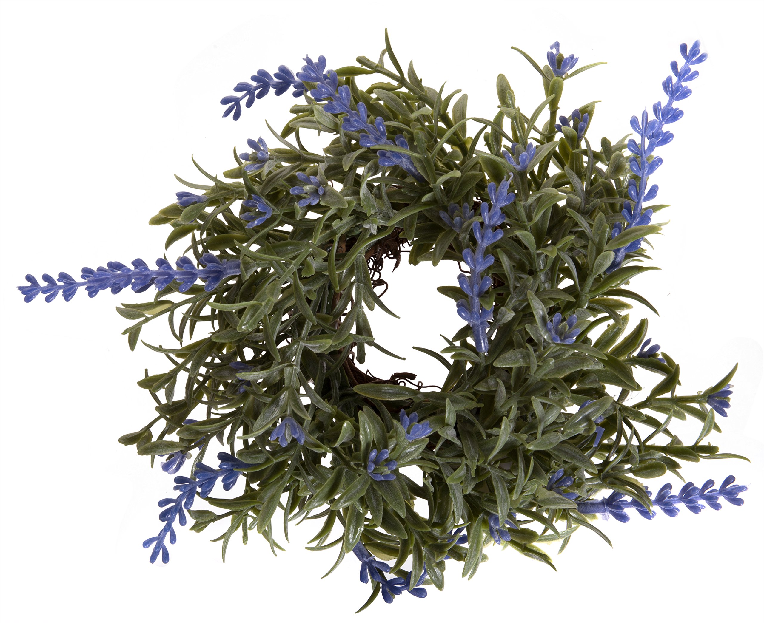 Red Co. Artificial Lavender Ring, Decorative Faux Floral Arrangements, Home and Garden Décor, Small Size, 6-inch