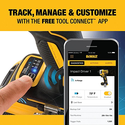 DEWALT 20V MAX* XR Impact Driver with Bluetooth Kit (DCF888D2)