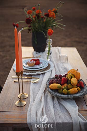 DOLOPL Beige Cheesecloth Table Runner 10FT Boho Gauze Table Runner 120inch Long Sheer Cheese Cloth Table Runner for Rustic Baby Shower Bridal Wedding Birthday Decorations